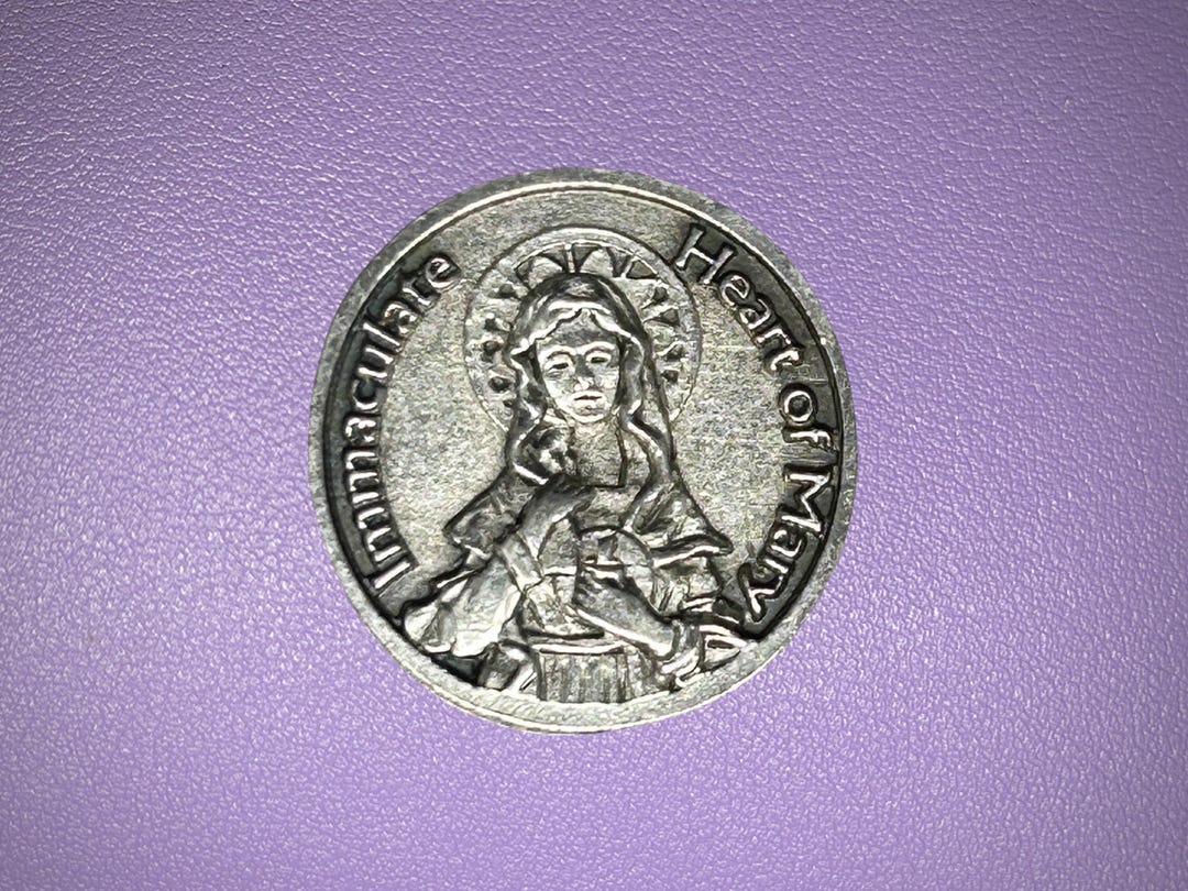 Immaculate Heart of Mary Pocket Token, Strength and Protection Medal ...