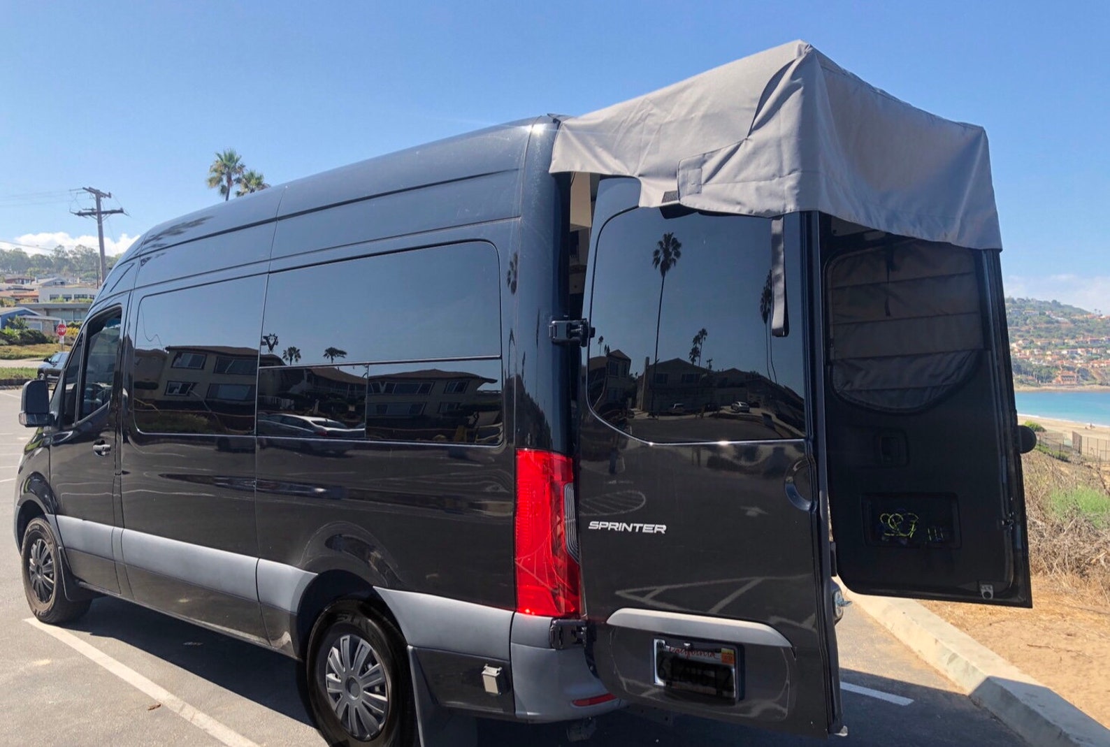 Ford Transit Van Awning Portable, Magnetic for Back Door Ford Transit ...