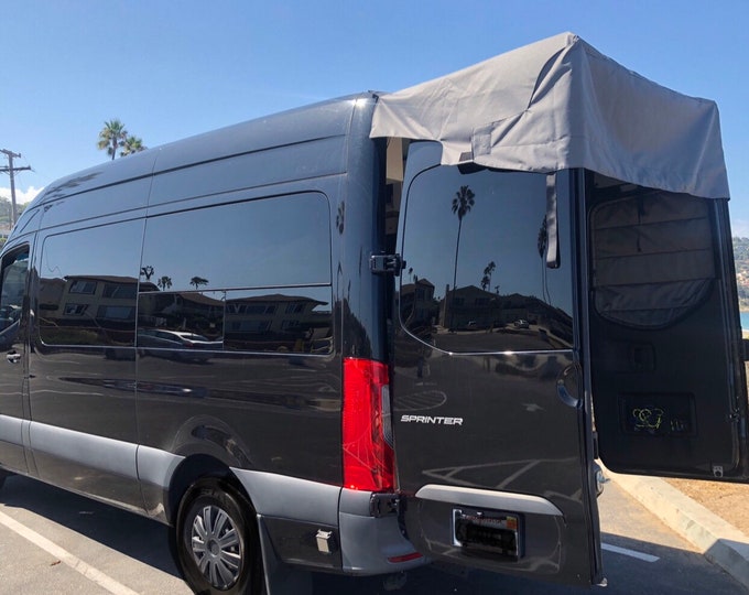 Sprinter Van Awning Portable, Magnetic for Back Door Mercedes Sprinter ...