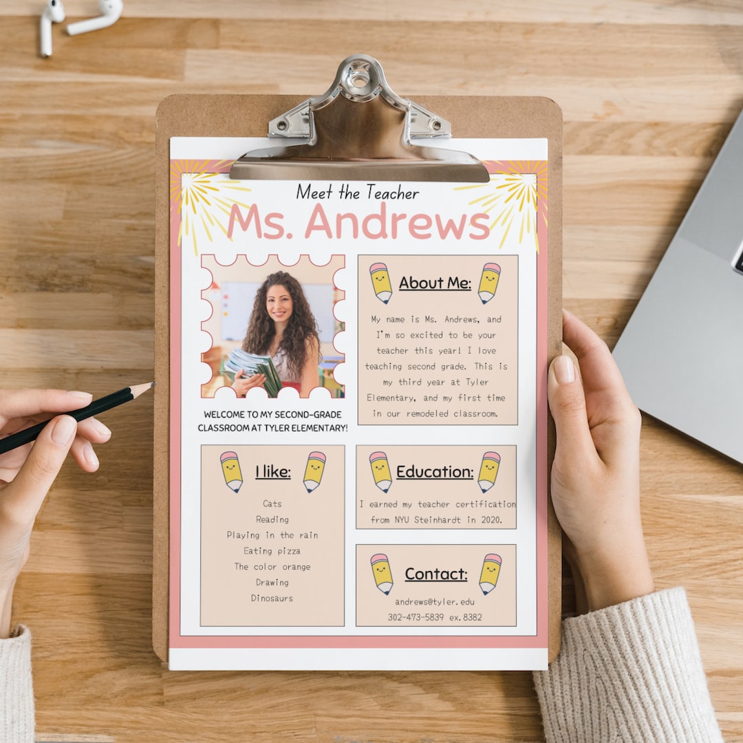 Meet the Teacher Template: Editable Digital Template for Elementary ...