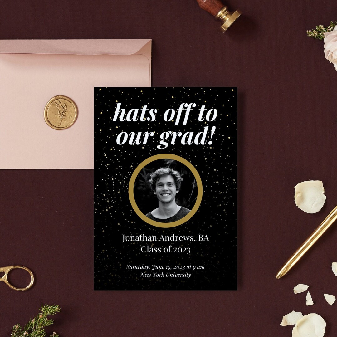 Graduation Announcement Template: Editable Digital Template for High ...