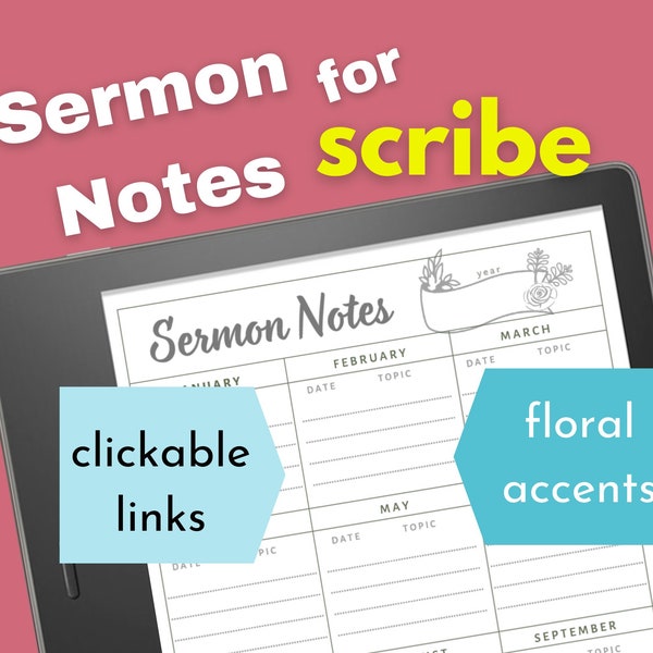 Kindle Scribe Notes Template - Etsy