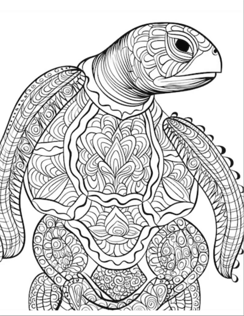 200 Sea Life Mandala Coloring Pages, Ocean Animals (PDF Pattern) - Etsy