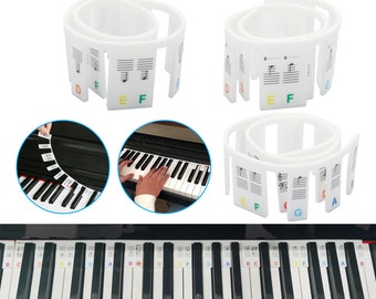 Piano Stickers 88 Key Set for the Black and White Keys - Etsy