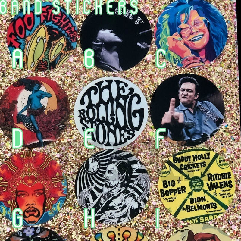 Rock Band Stickers - Etsy