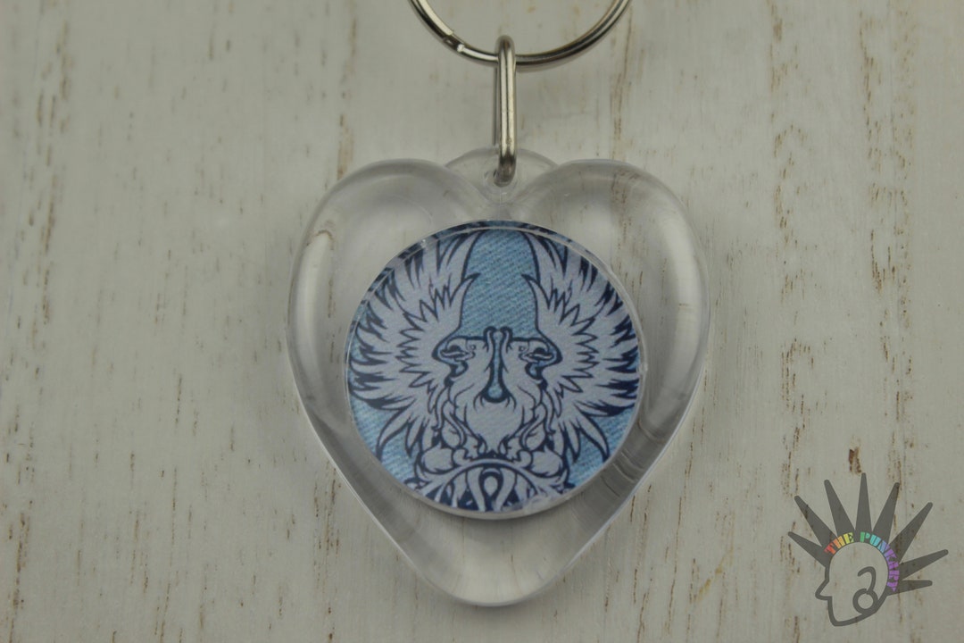 Griffon Grey Warden Heart Keychain - Etsy