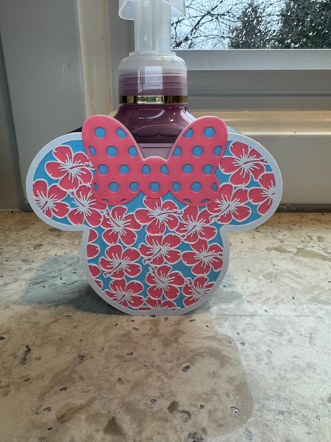 Changeable Bow Summer Flowers Soap Holder Face / Foaming Soap Dispenser ...
