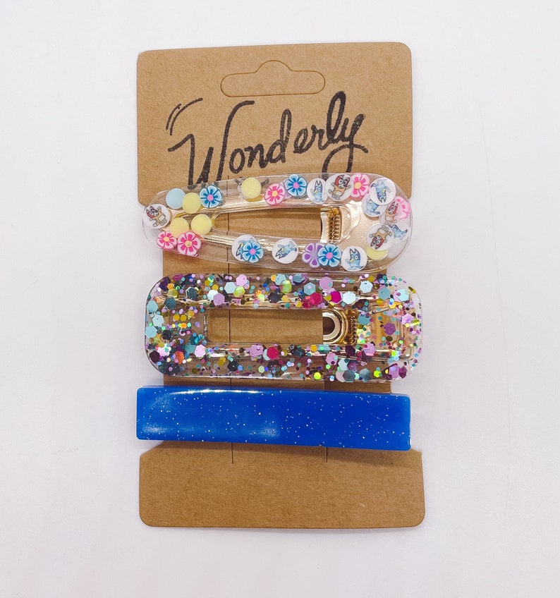 Bluey Themed Resin Hair Clips - Etsy