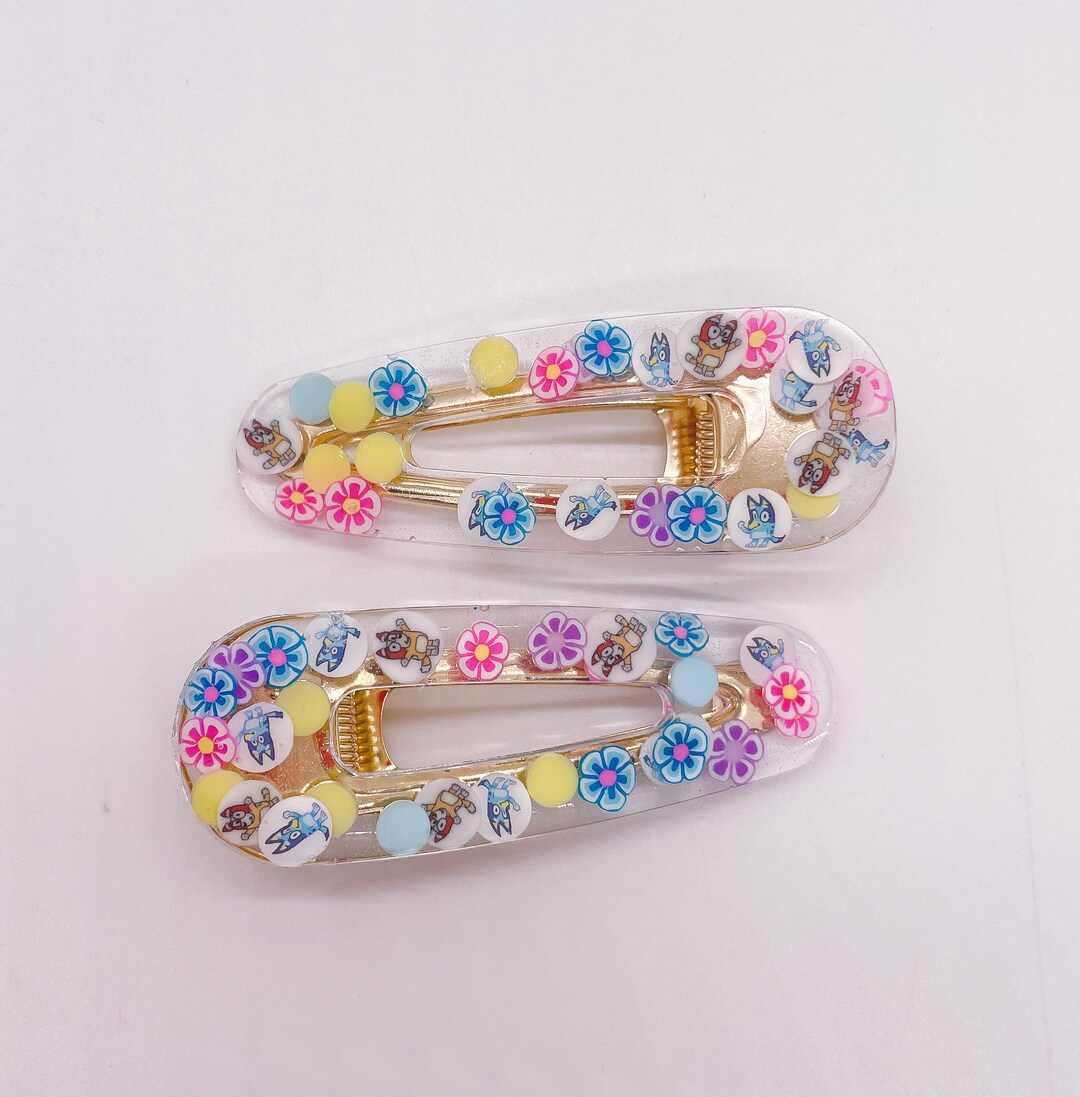 Bluey Themed Resin Hair Clips - Etsy