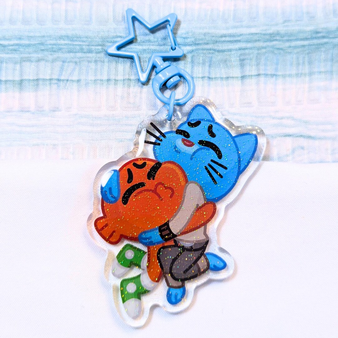 Amazing World of Gumball Glitter Acrylic Keychain (gumball and Darwin ...