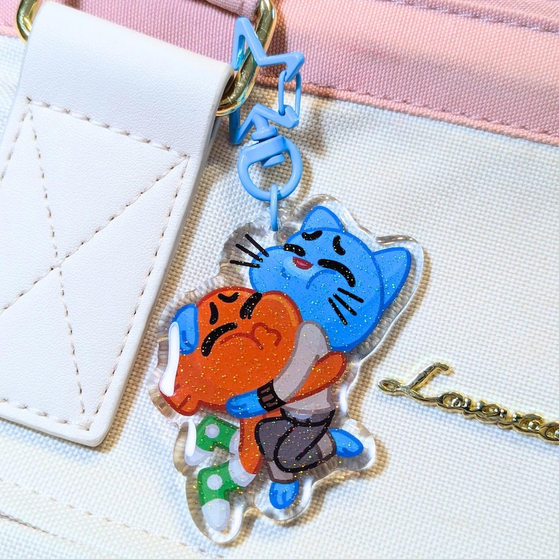 Amazing World of Gumball Glitter Acrylic Keychain (gumball and Darwin ...