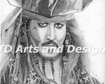 Captain Jack Sparrow Drawing - Etsy