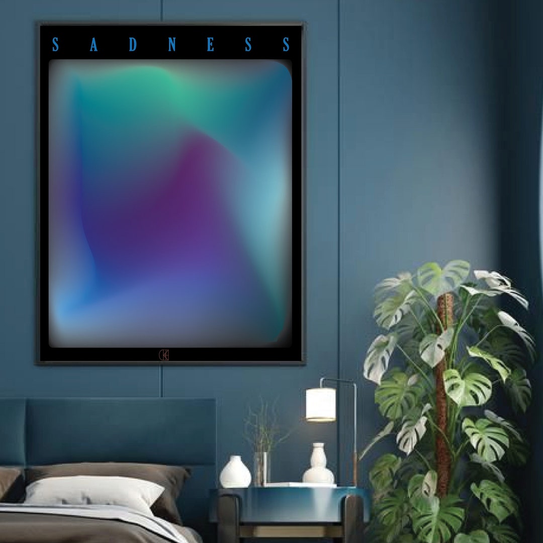 Sadness Poster, Art Print for Bedroom, Wall Decor, Inspirational Quote ...