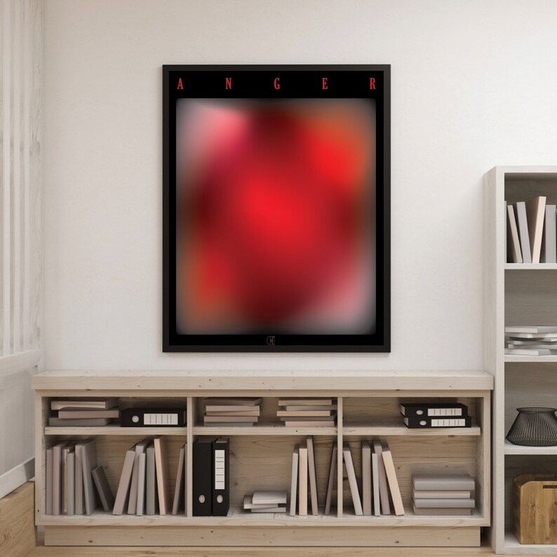 Angry Poster Emotional Wall Art Anger Management Abstract - Etsy