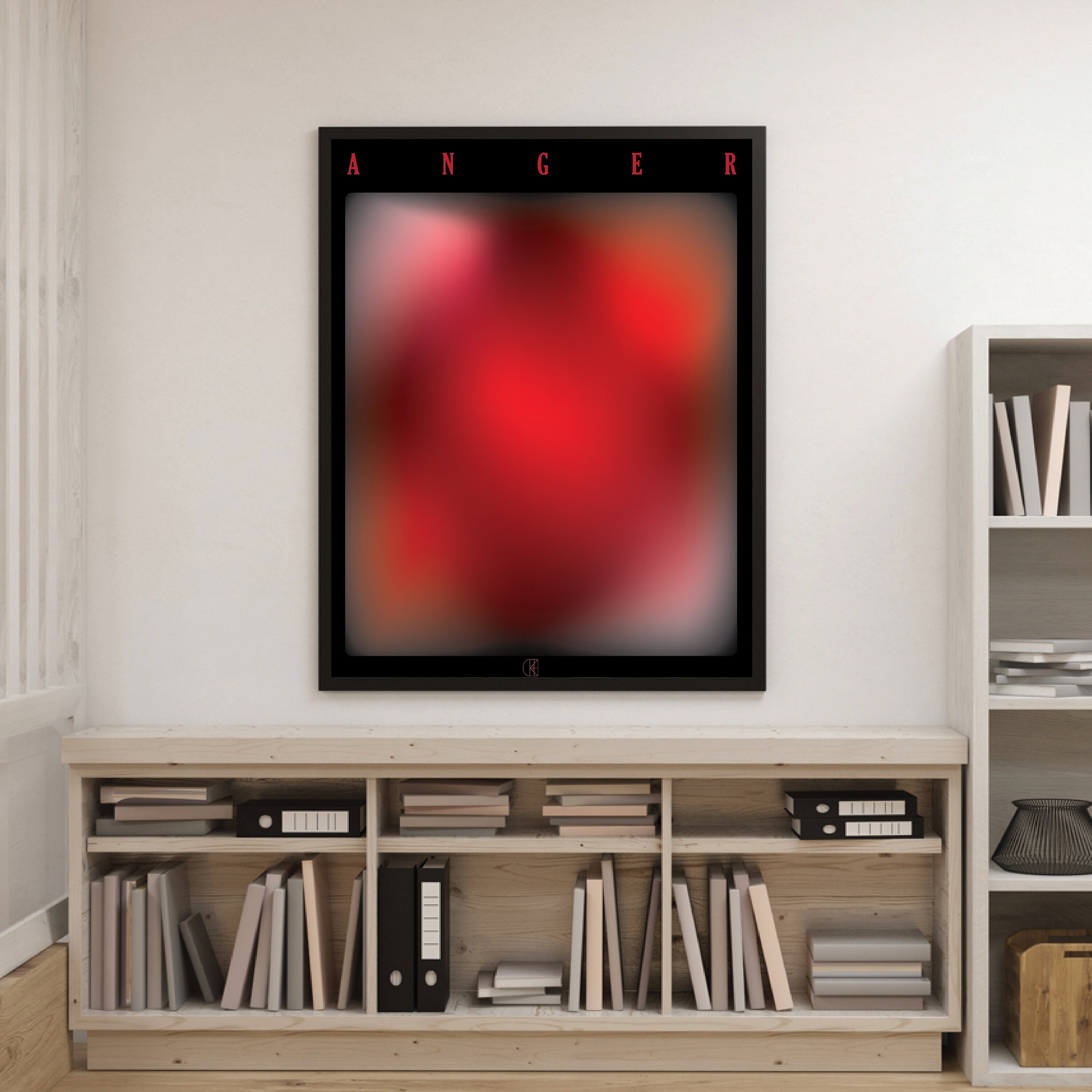 Angry Poster, Emotional Wall Art, Anger Management, Abstract Art Print ...