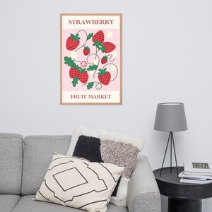 Strawberry Print | Digital Art Download | Strawberry Fruit Market ...