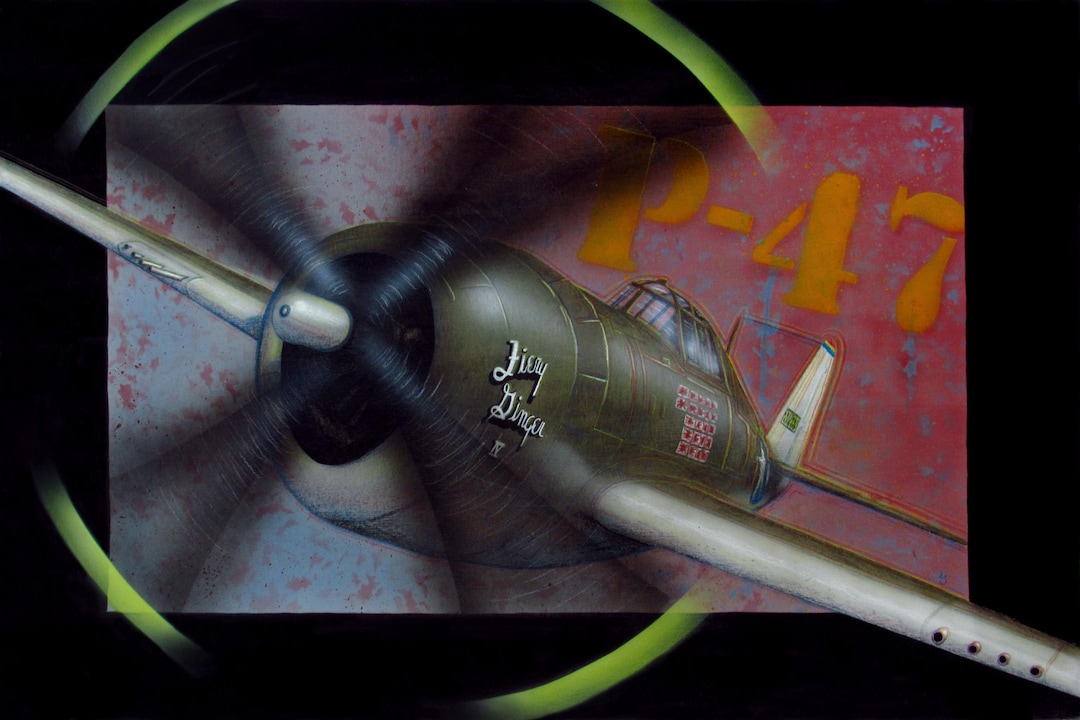 P-47 Thunderbolt Acrylic Painting - Etsy