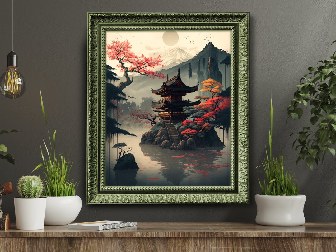 Japanese Landscape Printable Art, Japandi Wall Art, Printable Wall Art ...