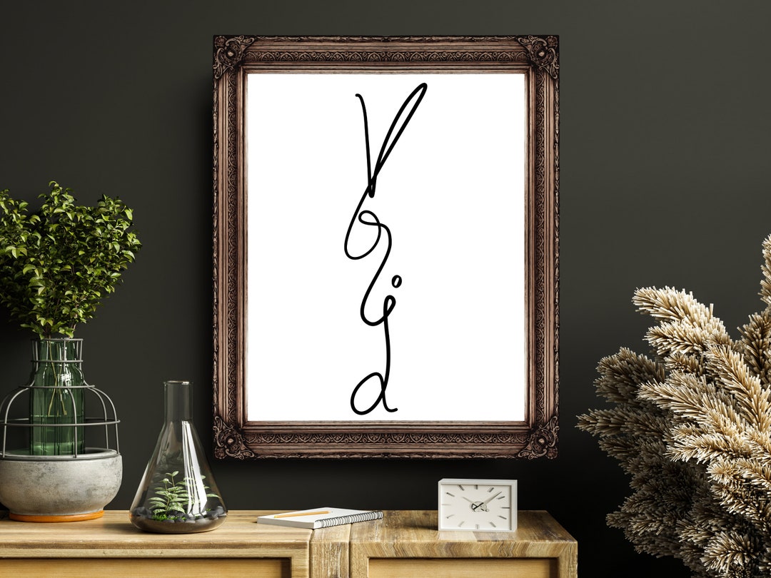 Void Printable Wall Art, Quote One Line Art, Word Printable Line ...