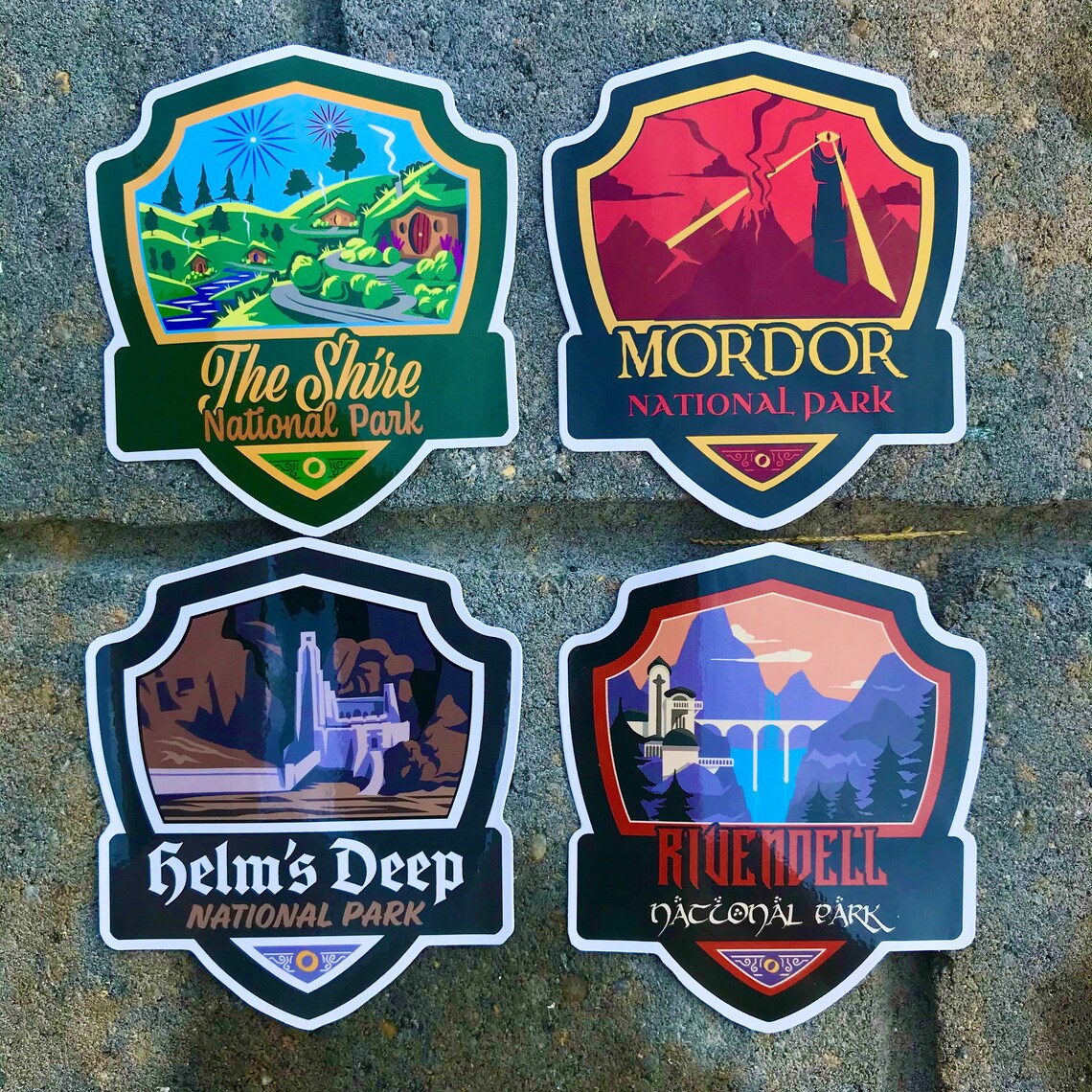Lord of the Rings National Park Stickers All Weather UV - Etsy