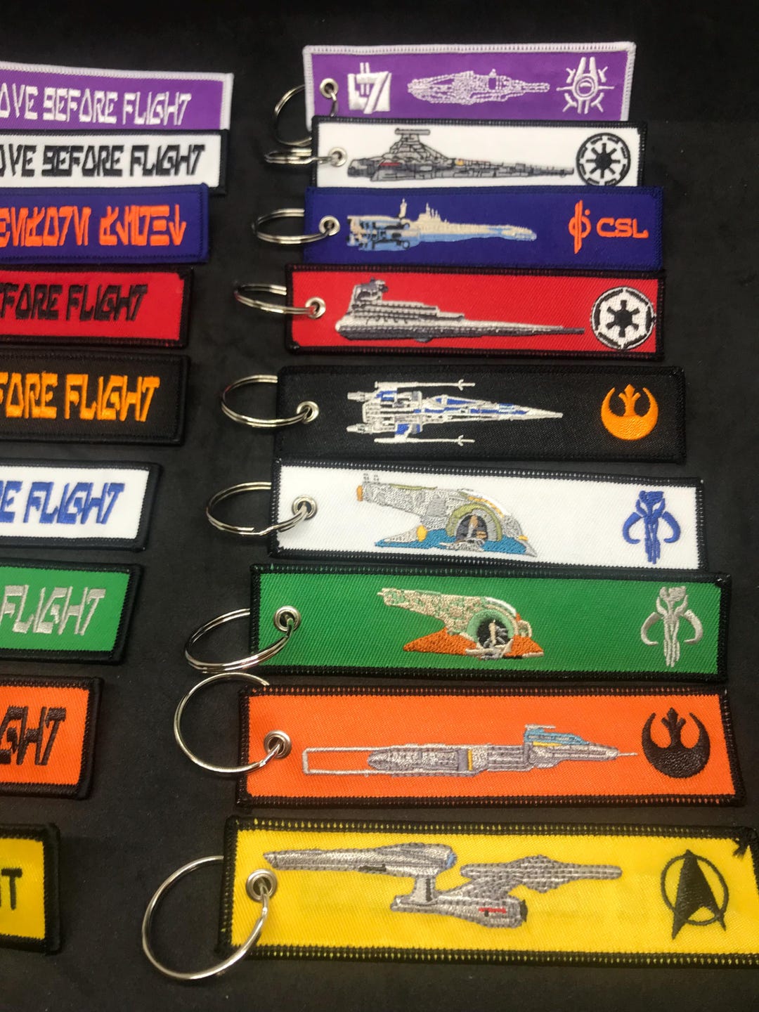 Embroidered Sci-fi Keychain: Star Wars & Star Trek Spaceships - Etsy