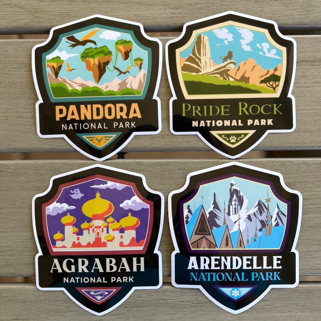 Disney Movie National Park Sticker Set - Etsy