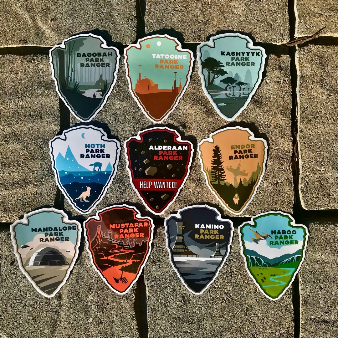 Star Wars National Park Ranger Sticker Set, 10 Stickers! - Etsy