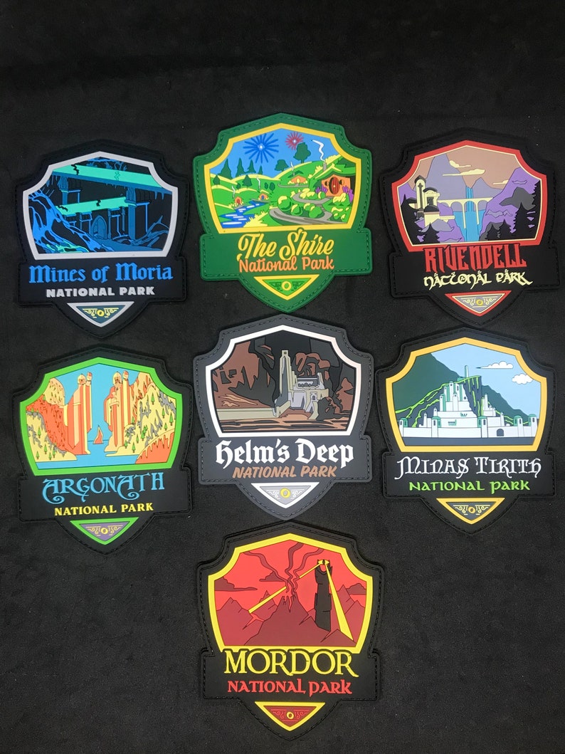Lord of the Rings National Park Patches, Mordor, Rivendell, the Shire ...