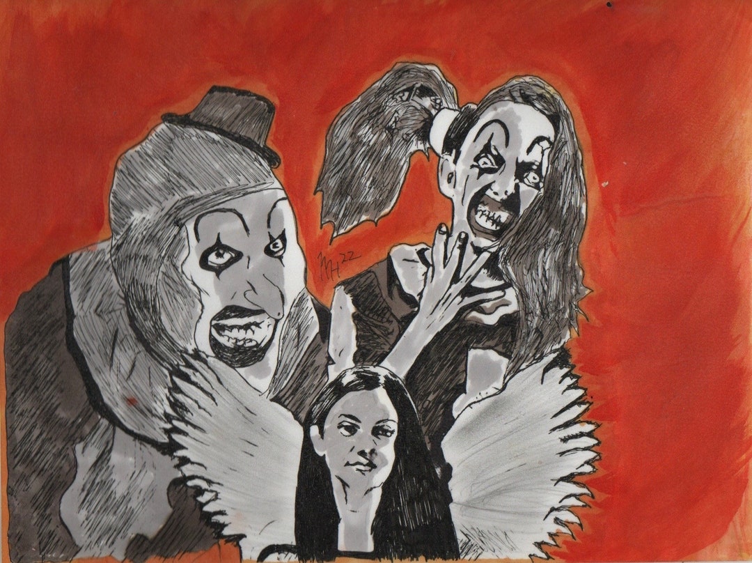 Terrifying Clowns 8.5x11 Inch Drawing - Etsy
