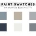 Sherwin Williams Balanced Blues Paint Color Palette | Modern Paint ...