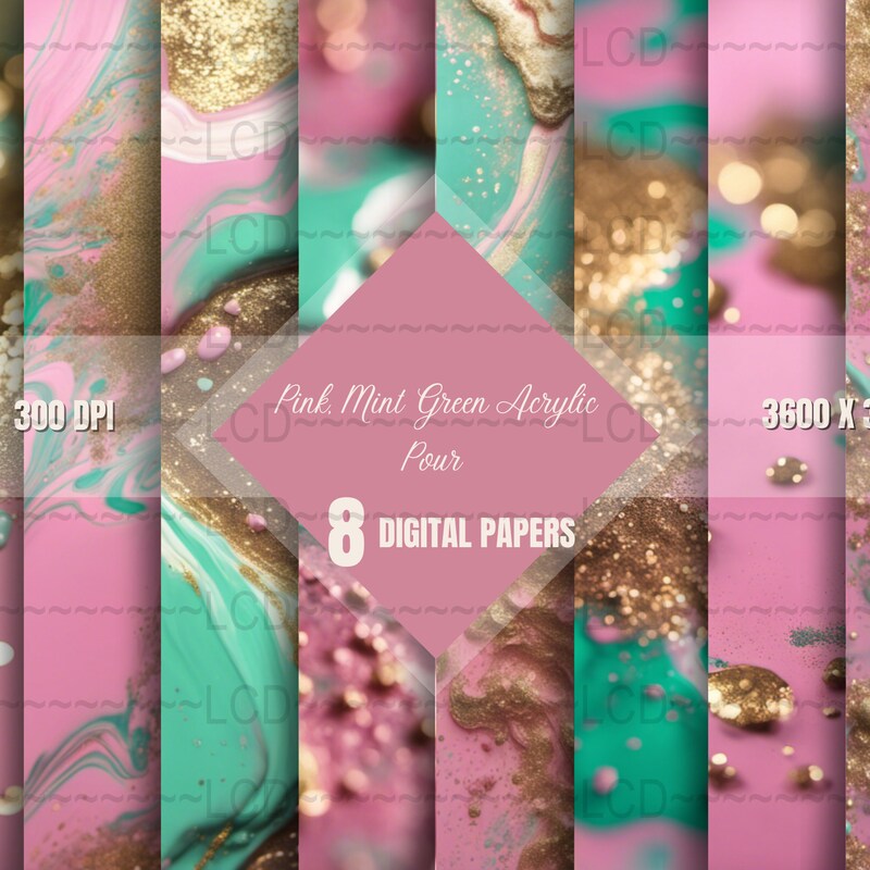 Acrylic Pour Cards - Etsy