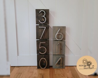 Stained Wood Numbers - Etsy