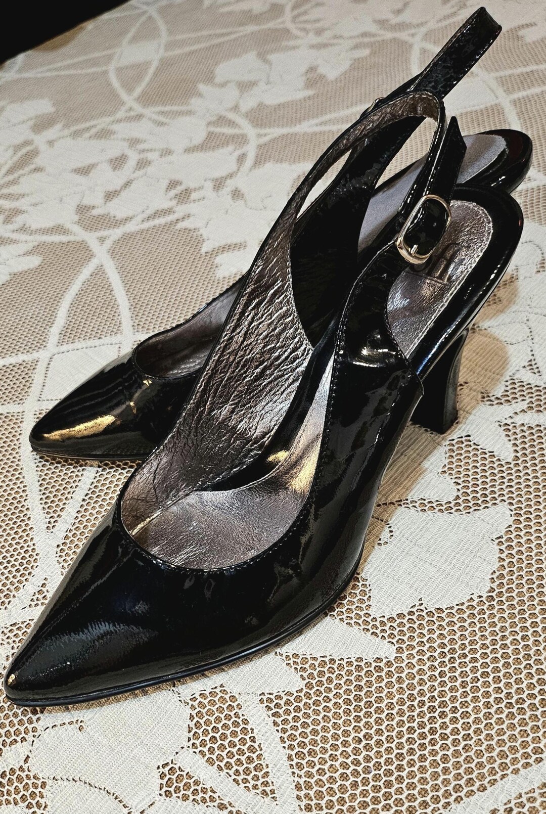 Sexy Patent Leather Slingbacks. - Etsy