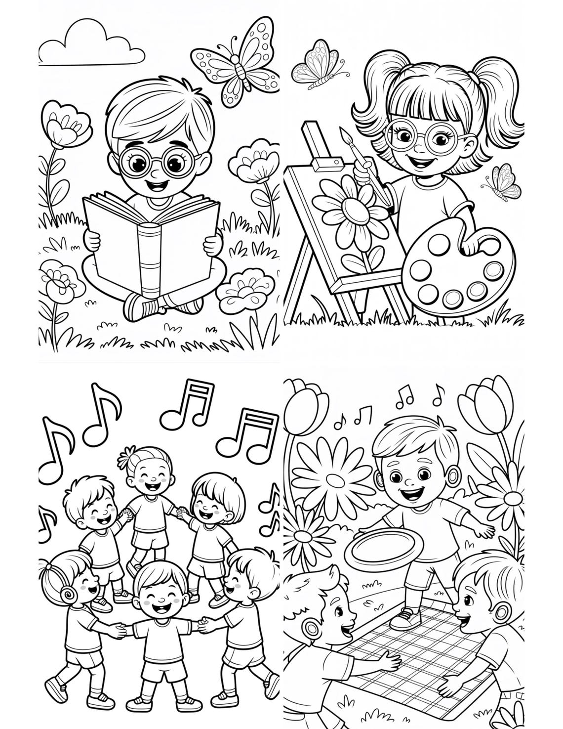 14 PDF Coloring Pages Kids Disabilities Diversity Coloring Book for ...