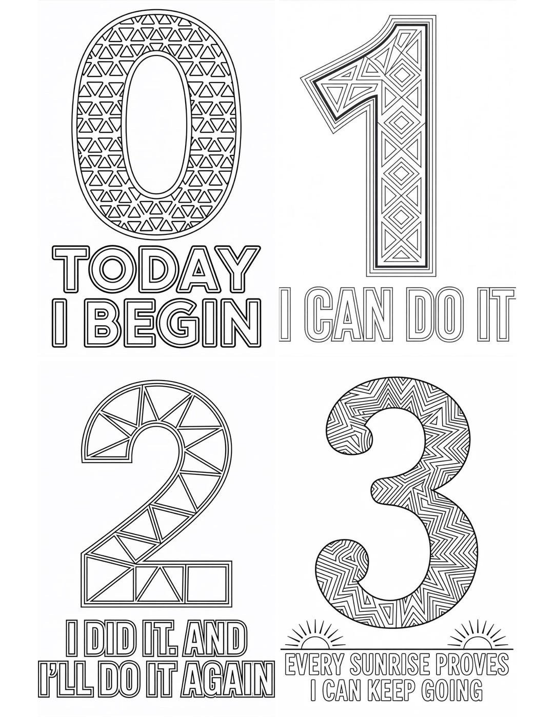 11 PDF Printable Addiction Recovery Coloring Pages Motivational 10 Day ...