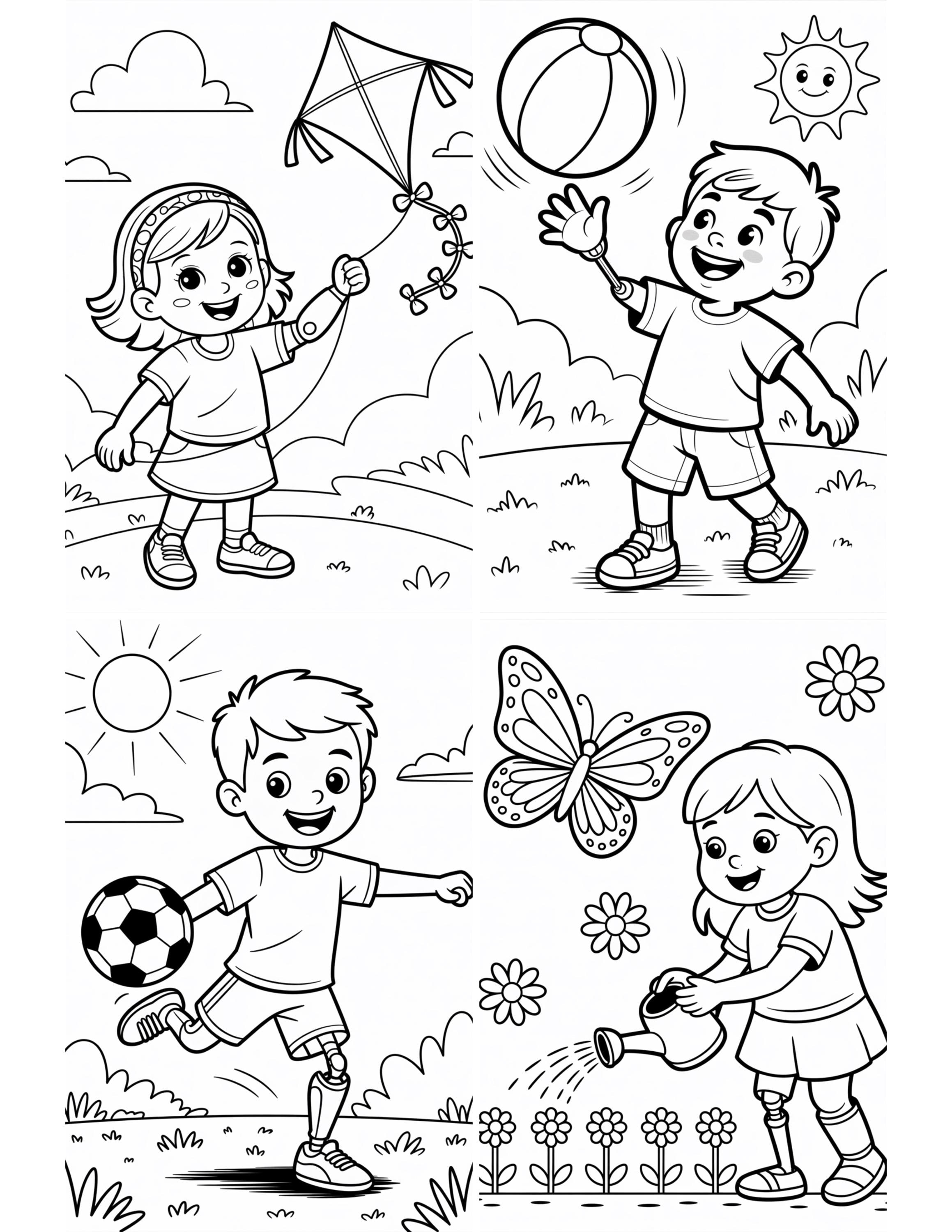 14 PDF Coloring Pages Kids Disabilities Diversity Coloring Book for ...