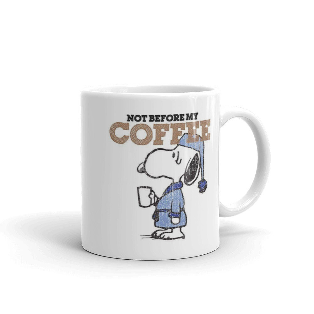 Not Before My Coffee - Snoopy - White Glossy Mug