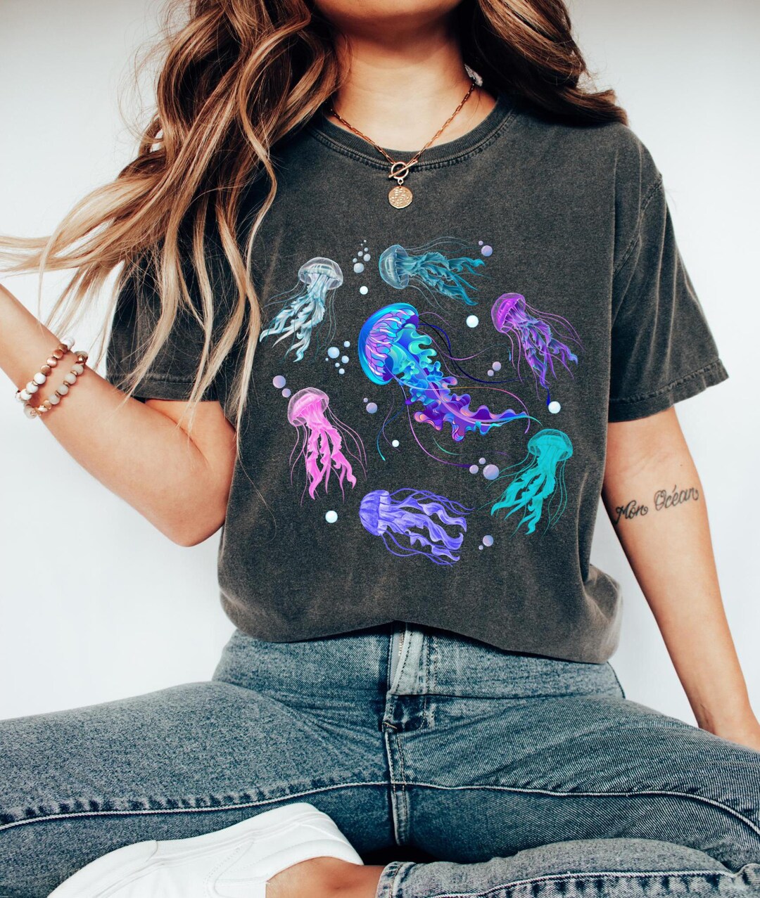 Jellyfish Shirt Mystical Shirt Oceancore Ecology Shirt Ocean Inspired ...