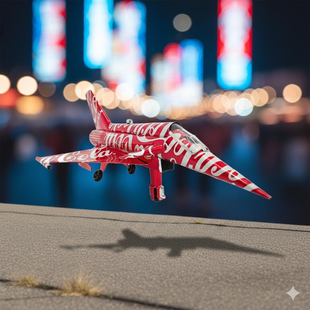 Handmade Coca-cola Can Fighter Jet – Upcycled Desk Decor - Etsy