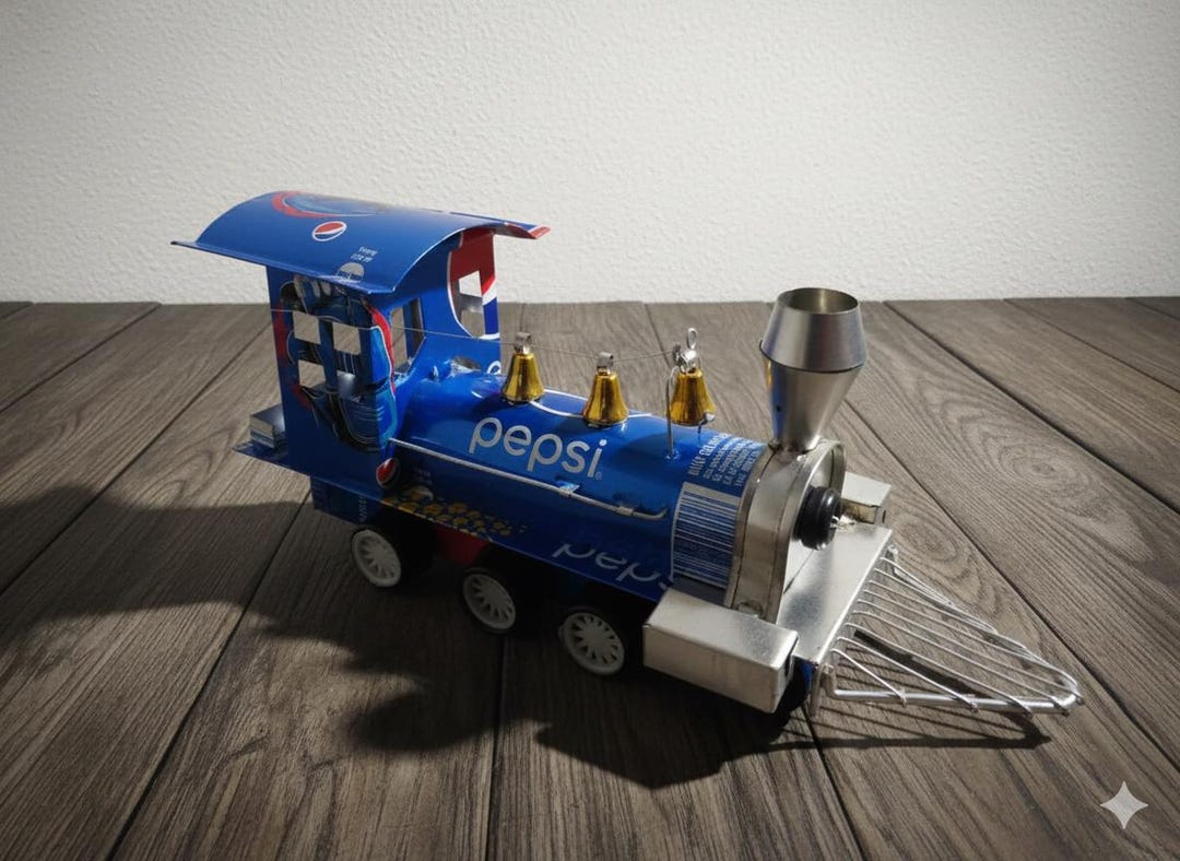Handmade Recycled Can Pepsi Train Model – Upcycled Art - Etsy