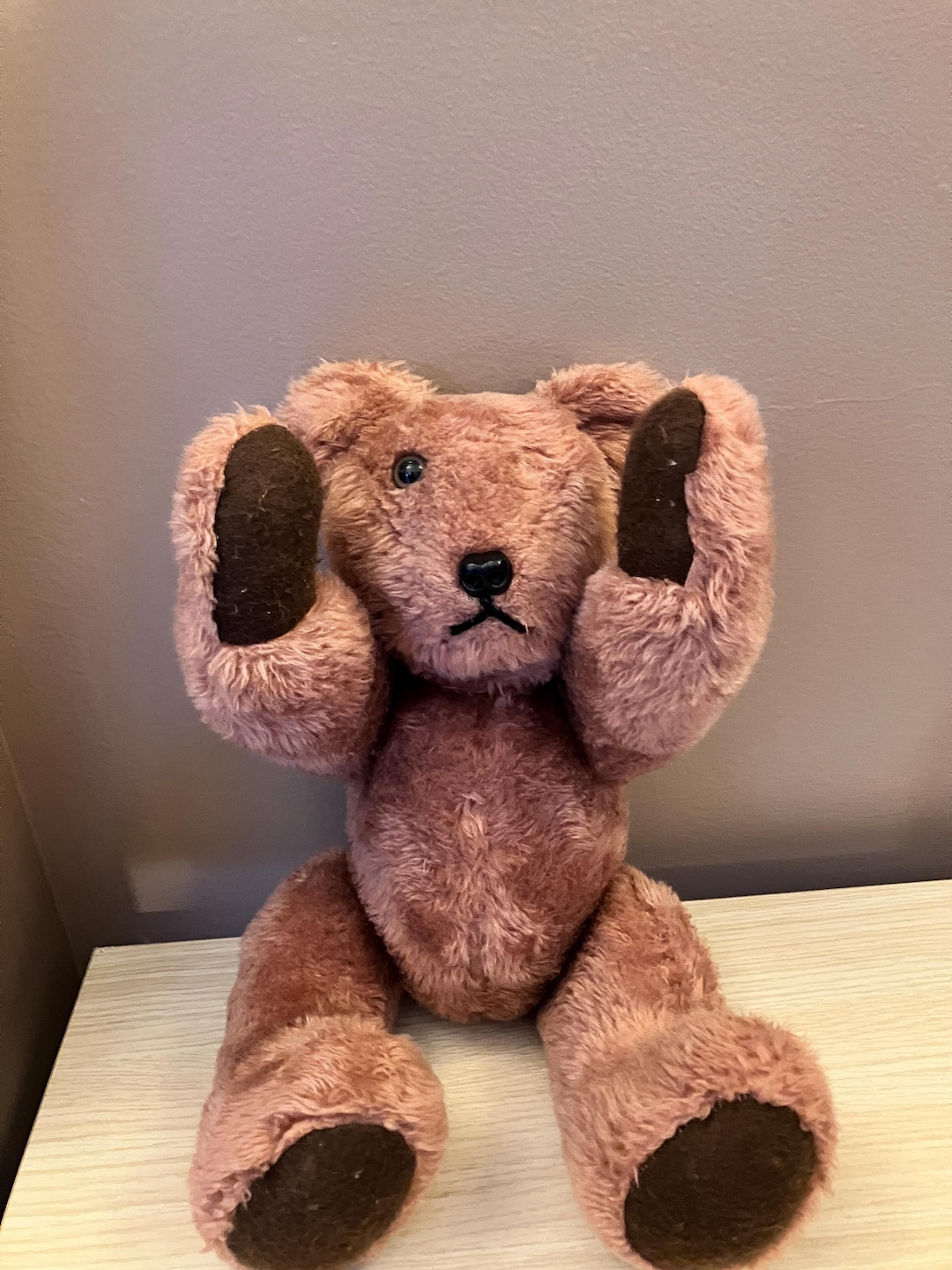 Handmade 1980's Teddy Bear, Moveable Limbs, Seeking a New Home - Etsy