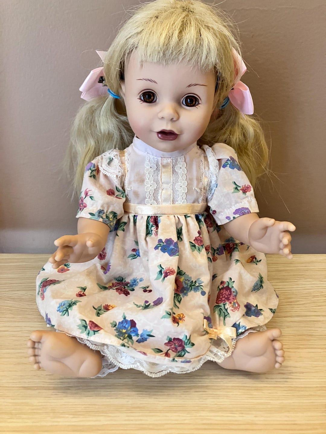 Baby so Beautiful Doll Playmates Toys 1995, Blonde Hair, Brown Eyes ...