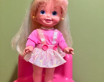 Penni Secrets Doll Vtg Mattel 1993 Baby Toy Earrings Dress 13" Blonde ...