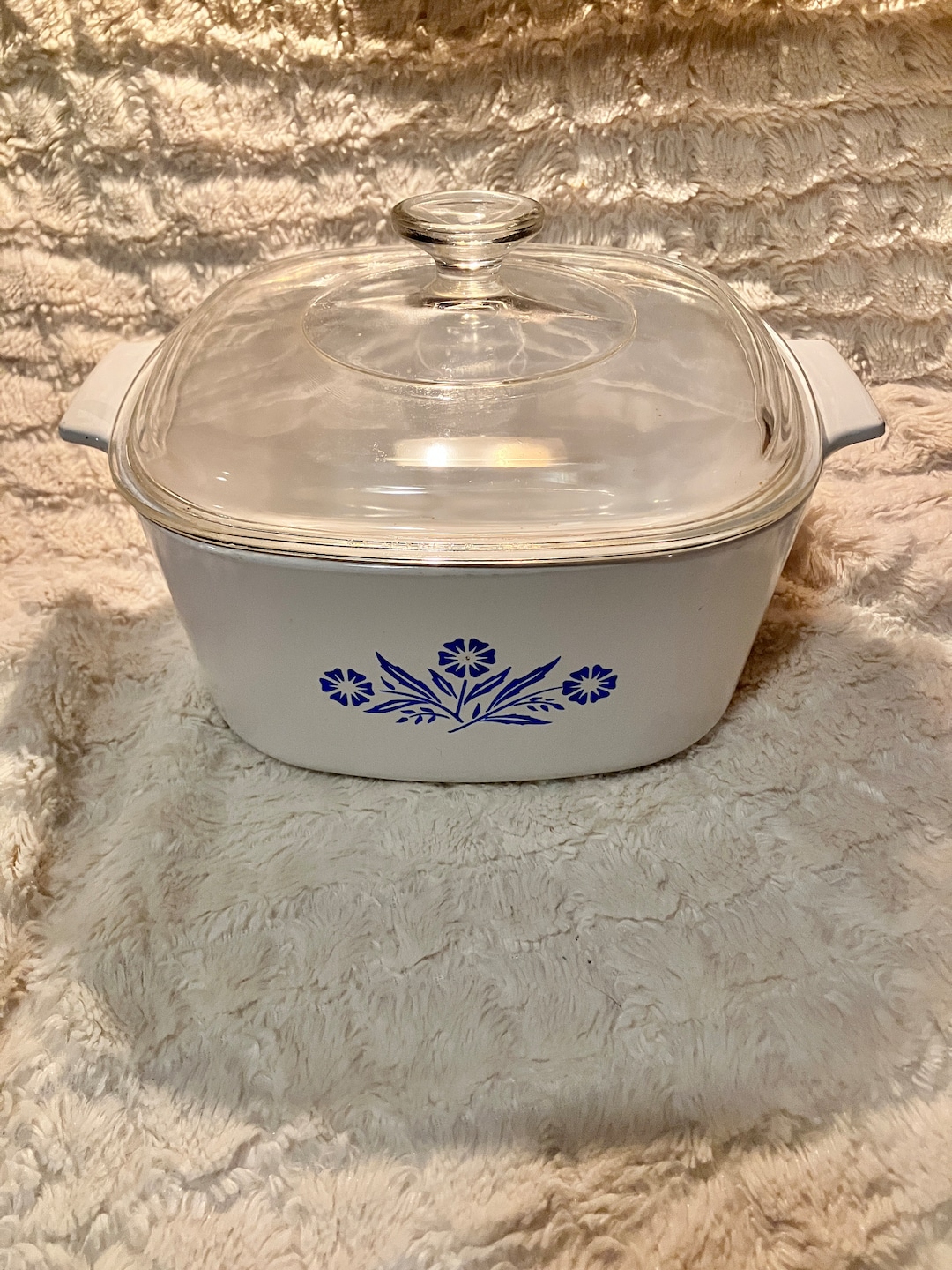 1970s Corning Ware A-3-B 3 Quart Cornflower Blue Casserole and Pyrex A ...
