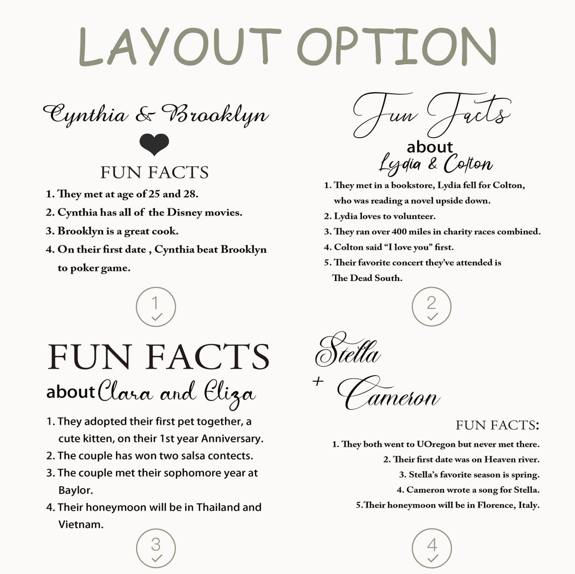 Fun Facts Personalized Wedding Napkins,custom Wedding Cocktail Napkins ...