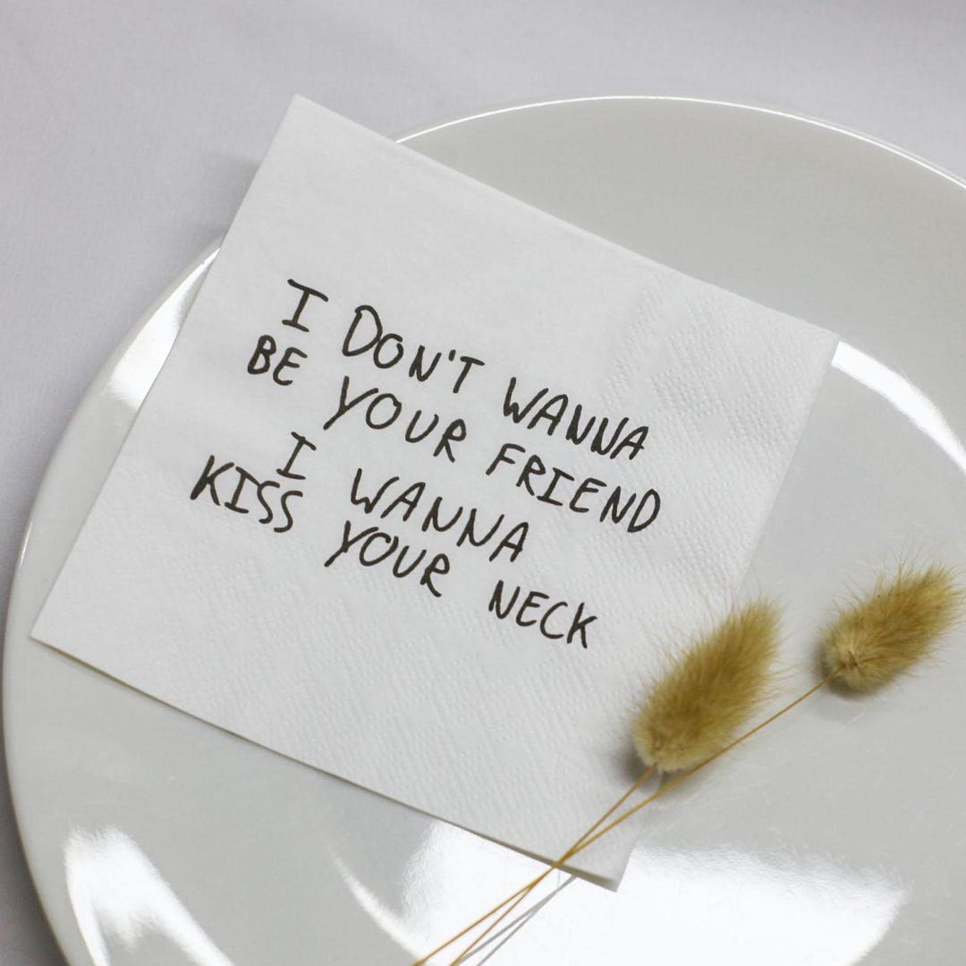 Custom Love Note Handwriting Napkins,custom Love Note Paper Napkins ...