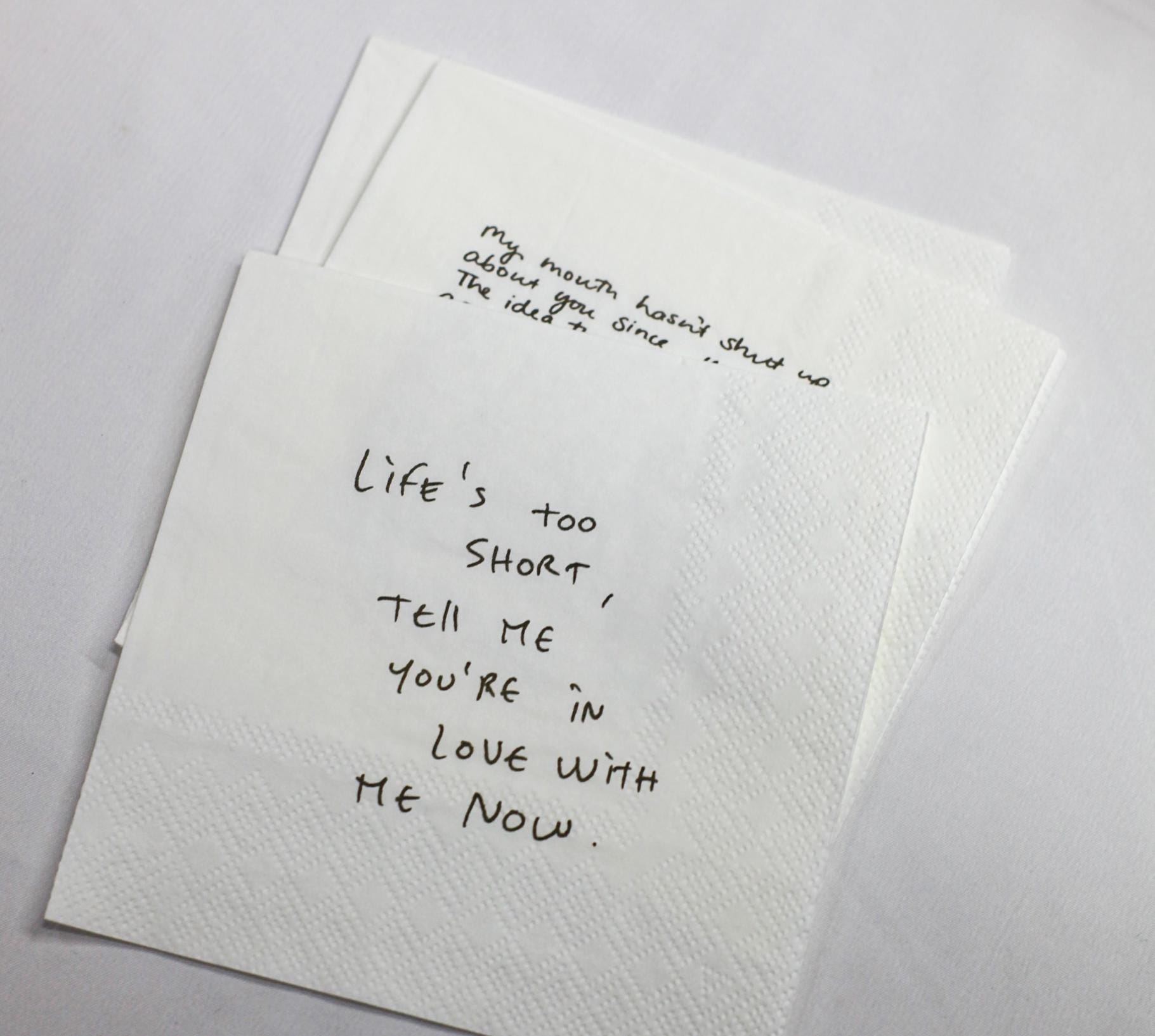 Custom Love Note Handwriting Napkins,custom Love Note Paper Napkins ...