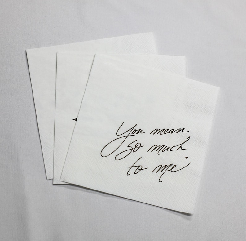Custom Love Note Paper Napkins,napkin Customized for Special Occasions ...