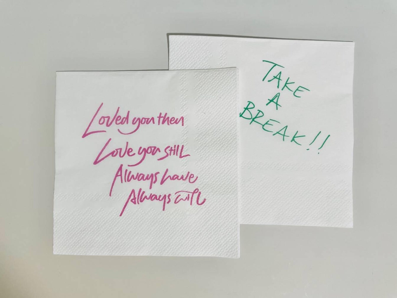 Custom Love Hand Drawn Napkins,personalized Handwriting Note Paper ...