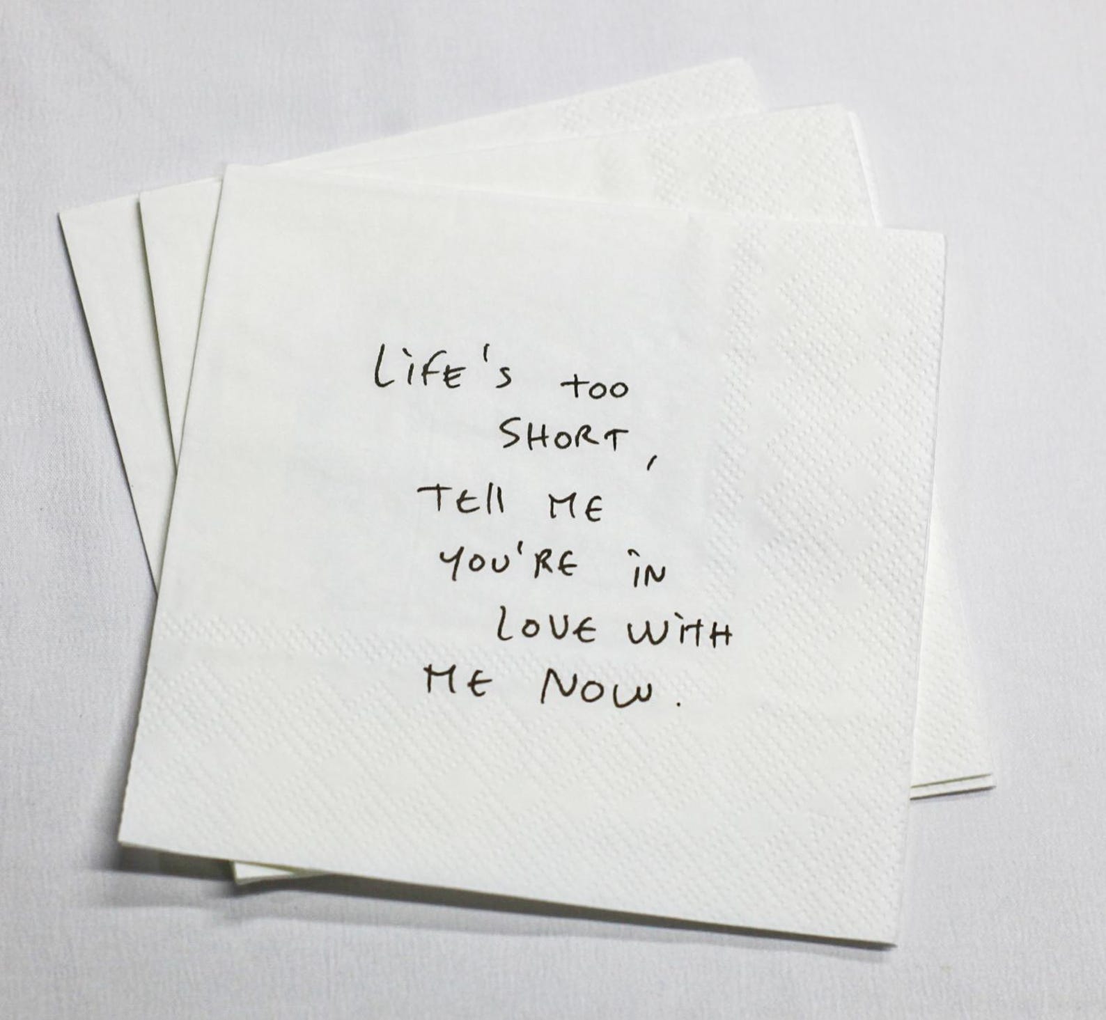 Custom Handwriting Paper Napkins: Personalized Love Note, Wedding ...